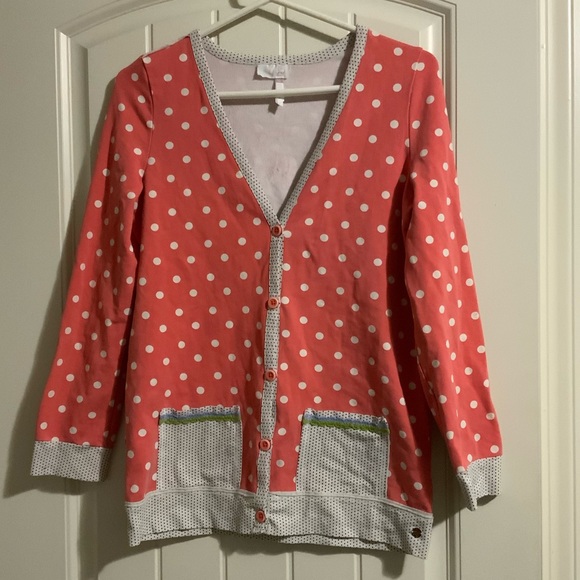 Matilda Jane | Jackets & Coats | Matilda Jane Coral Polka Dot Cardigan ...